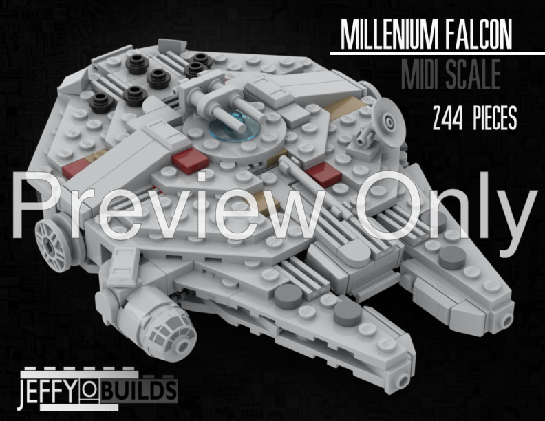 LEGO MOC Milenium Falcon - Midi Scale by Jeffy-O | Rebrickable - Build ...