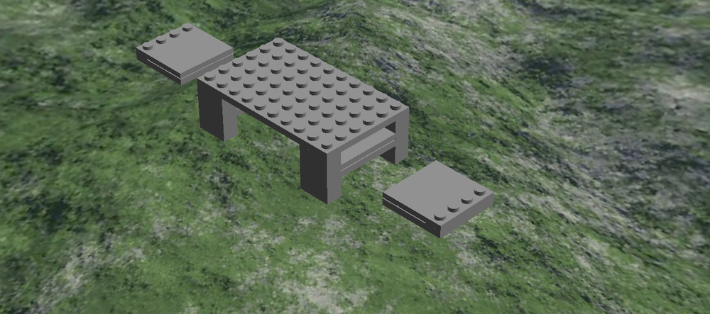 LEGO MOC table with slide outs by shamus.lego | Rebrickable - Build ...