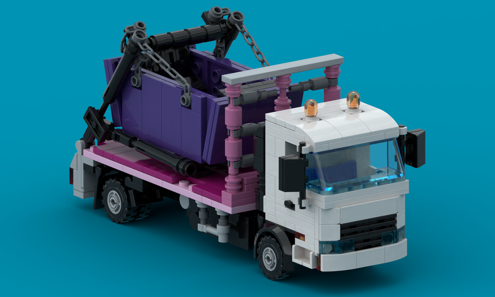 LEGO MOC skip bin truck by Absolute_lego_builds | Rebrickable - Build ...