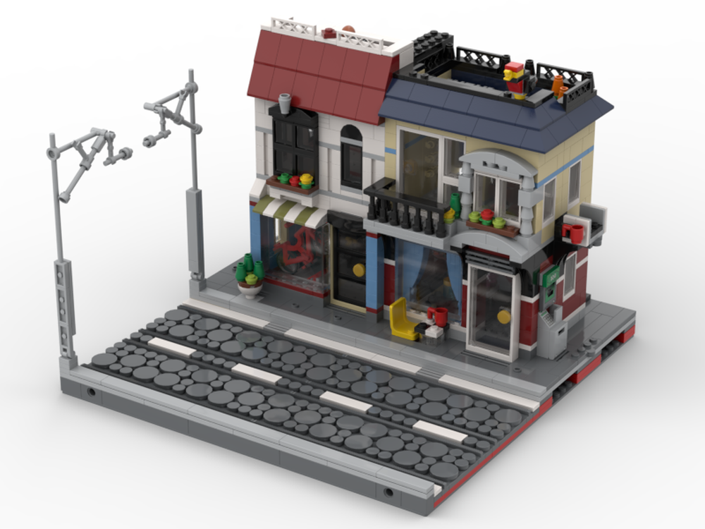 LEGO MOC Little Modulars Module 2 Bike Shop and Café by Legofan21 ...