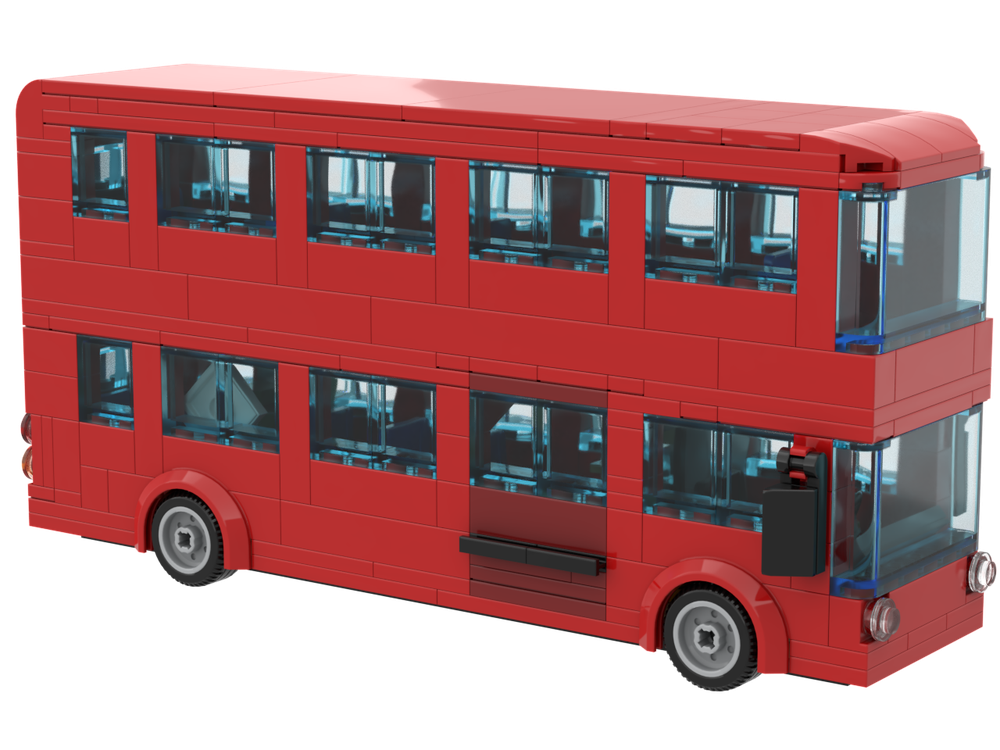 LEGO MOC Double decker bus (City / Minifig Scale, Red) by stevendejong ...