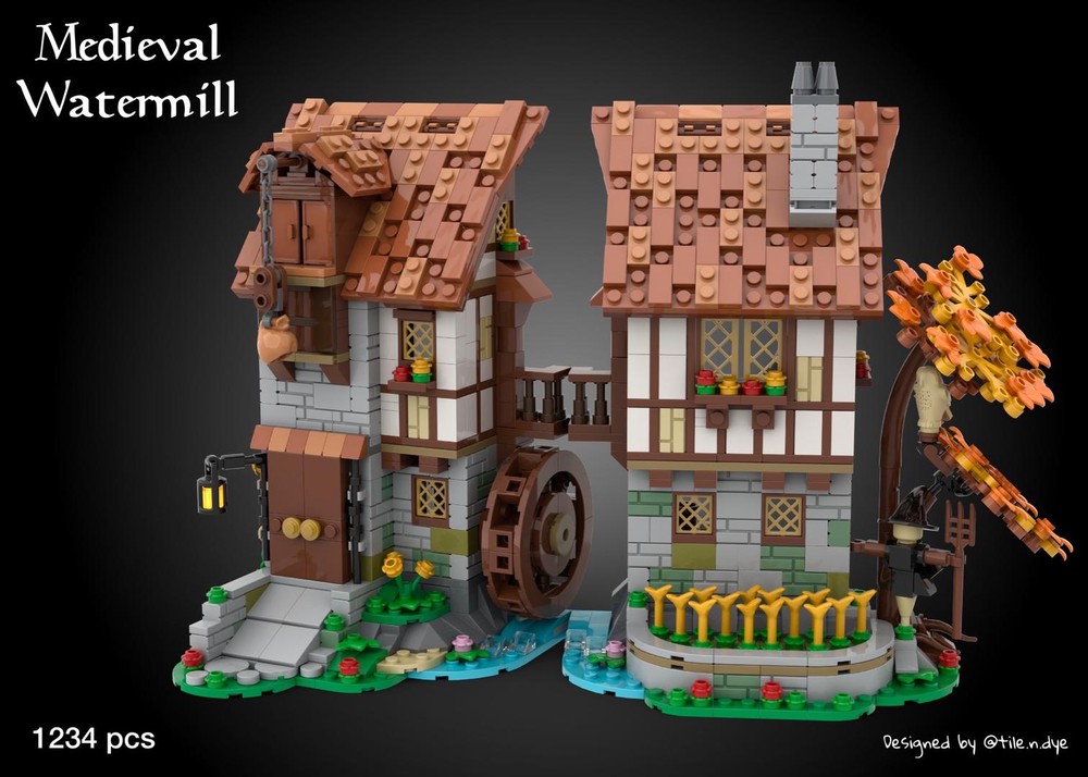 LEGO MOC Medieval Watermill by marinbrickdesign | Rebrickable - Build ...