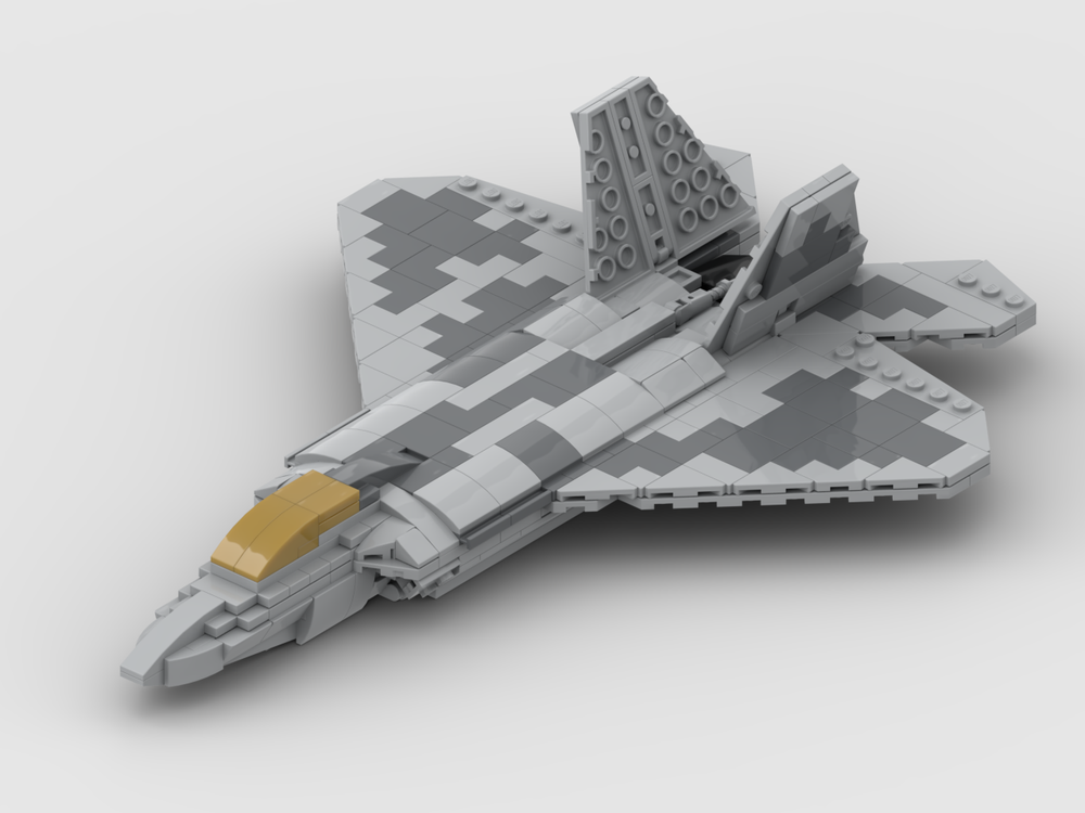 LEGO MOC F-22 Raptor Mini-Scale by Brickosaurus | Rebrickable - Build ...
