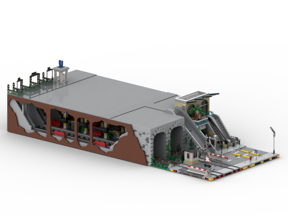 LEGO MOC Modular Subway Station and Mall by Legofan21 | Rebrickable ...