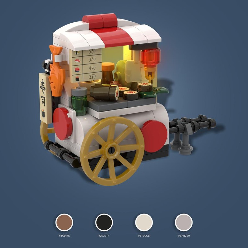 LEGO MOC Sushi Cart by brick_piso89 | Rebrickable - Build with LEGO