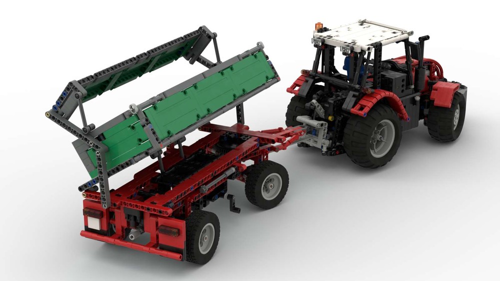 LEGO MOC Tractor with Trailer 1:18 full rc (8063 mod) by Freizeitopfer | Rebrickable - Build ...
