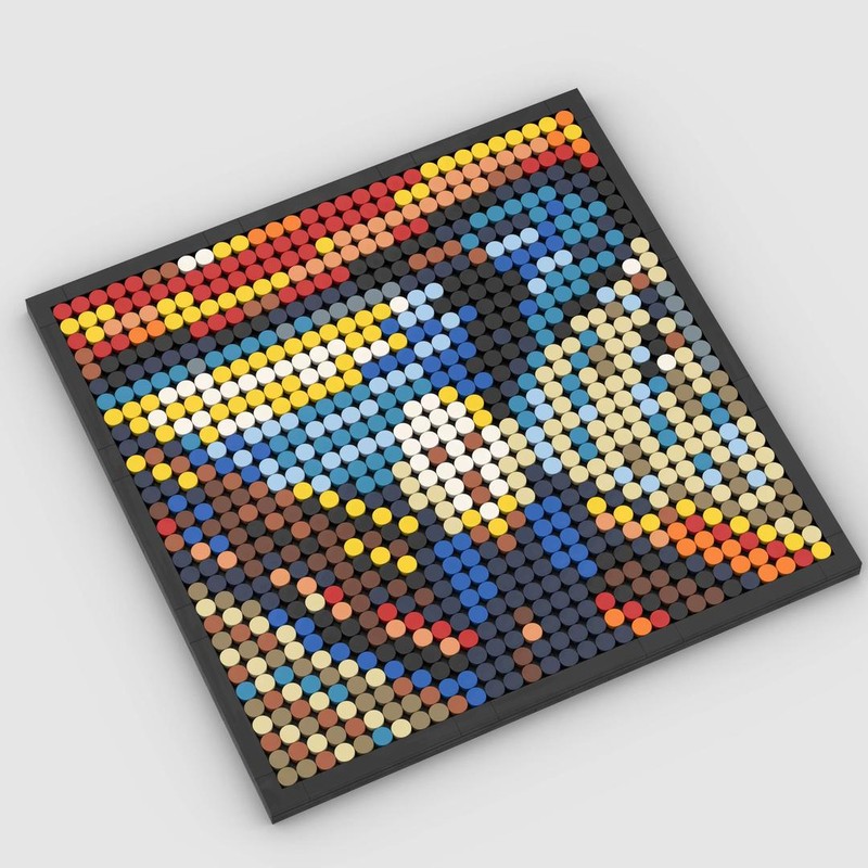 LEGO MOC MOSAIC-008-the scream by uminuo | Rebrickable - Build with LEGO
