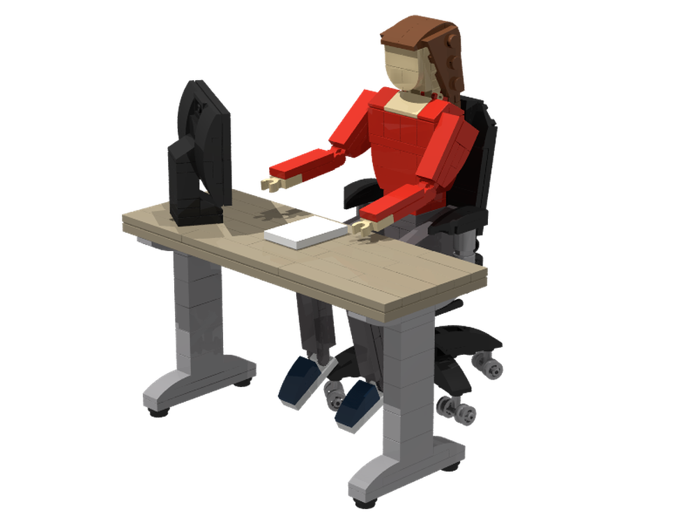 LEGO MOC Desk, Swivel Chair and Office Worker by Marty_MOCs ...