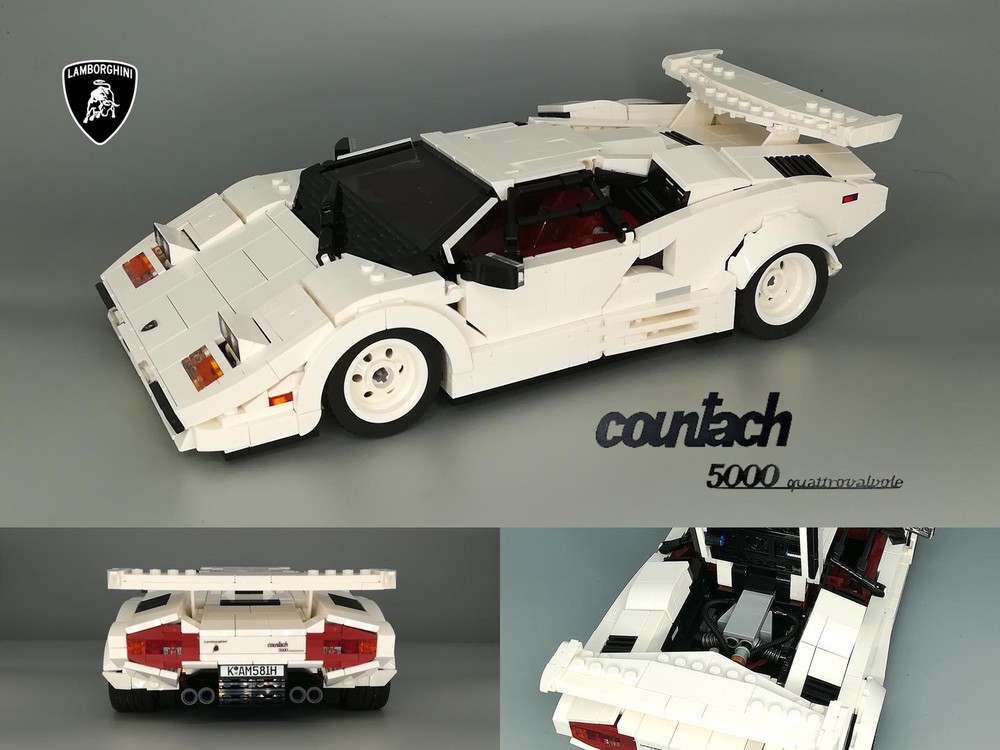 White Lamborghini Countach Quattrovalvole