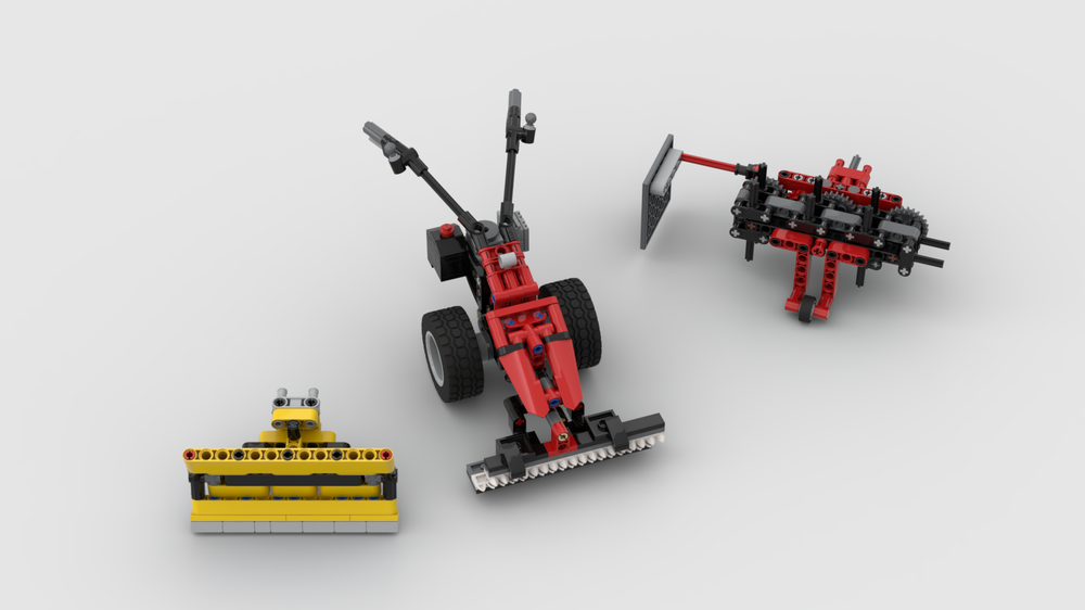 LEGO MOC Small single-axle walk-behind tractor with cutter bar, band ...