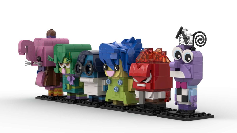 LEGO MOC Inside Out Bundle (Joy, Sadness, Anger, Fear, Disgust & Bing ...