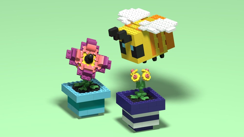 LEGO MOC 11022 Minecraft Bee by mattking4 | Rebrickable - Build with LEGO