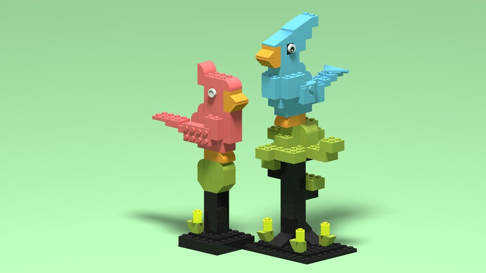 LEGO MOC 11027 Neon Birds by mattking4 | Rebrickable - Build with LEGO