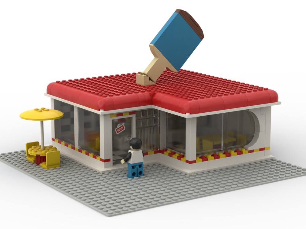 LEGO MOC Mr Chill ice cream shop by ilikelegodude | Rebrickable - Build ...