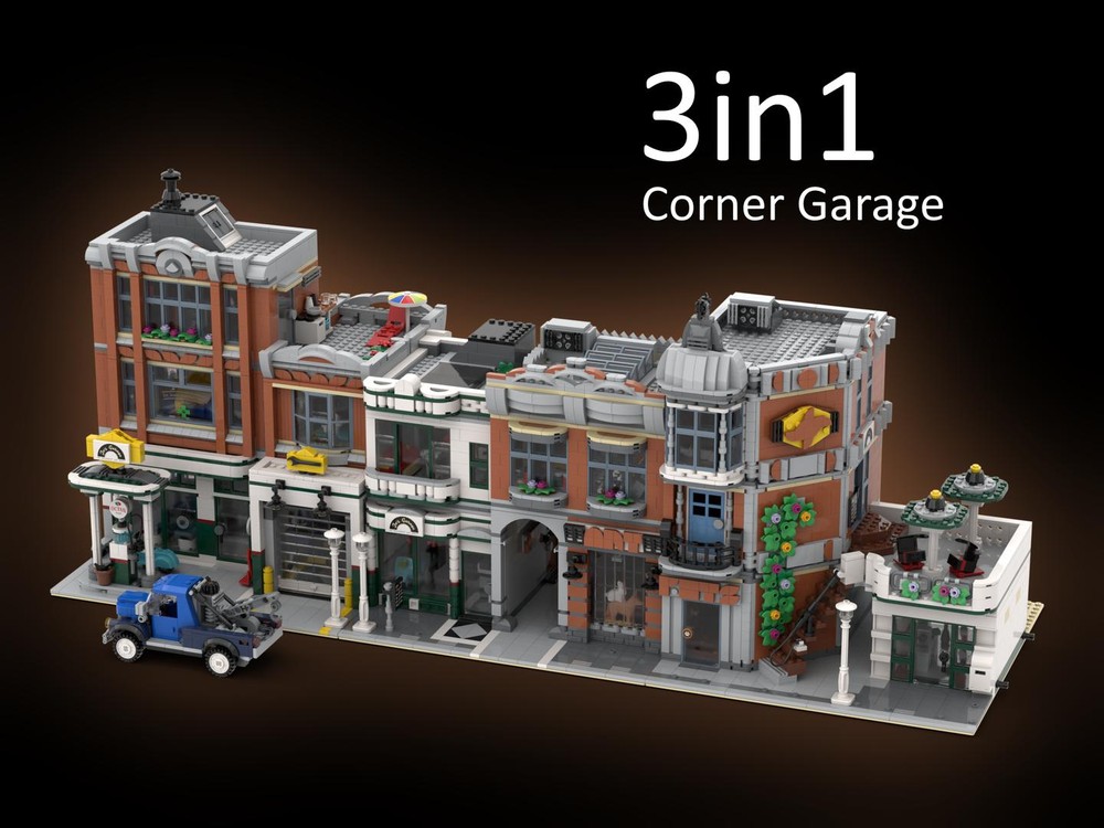 LEGO MOC 3in1 10264 Corner Garage Alternative Builds by PL MOCs ...