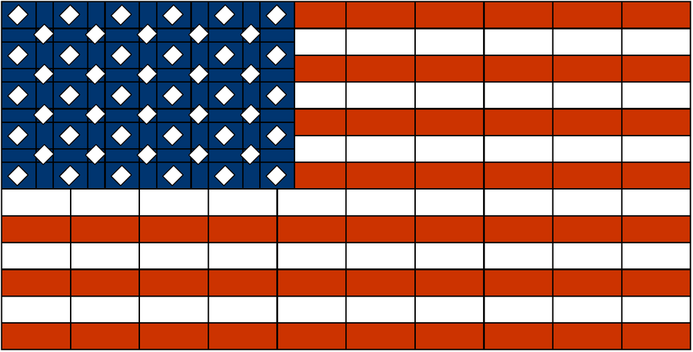 LEGO MOC American Flag (larger version) by eduardo.rimoli | Rebrickable ...