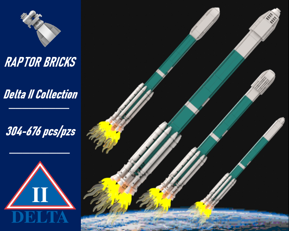 LEGO MOC Delta II Collection (at 1:110 scale) by RAPTOR BRICKS ...