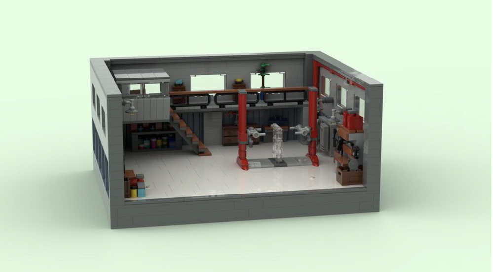 LEGO MOC Tuning Garage by Klemmbaustefan | Rebrickable - Build with LEGO