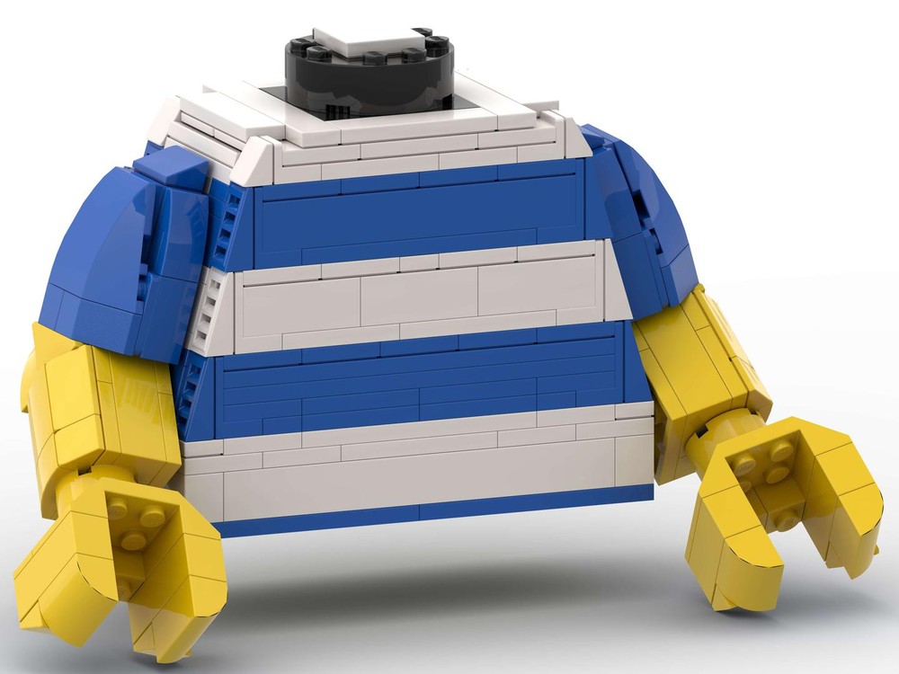 LEGO MOC Up-Scaled LEGO Minifigure Blue and White Striped Torso by ...
