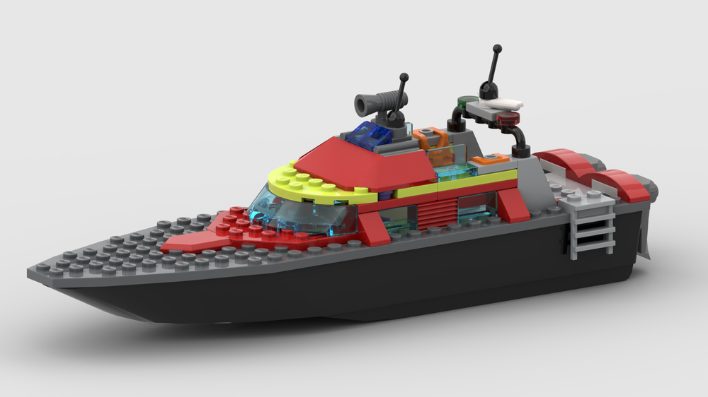 LEGO MOC City fast fire rescue boat by GDm | Rebrickable - Build with LEGO