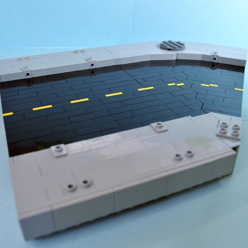 LEGO MOC Modular Straight Road Section with Sidewalks by Playwell ...