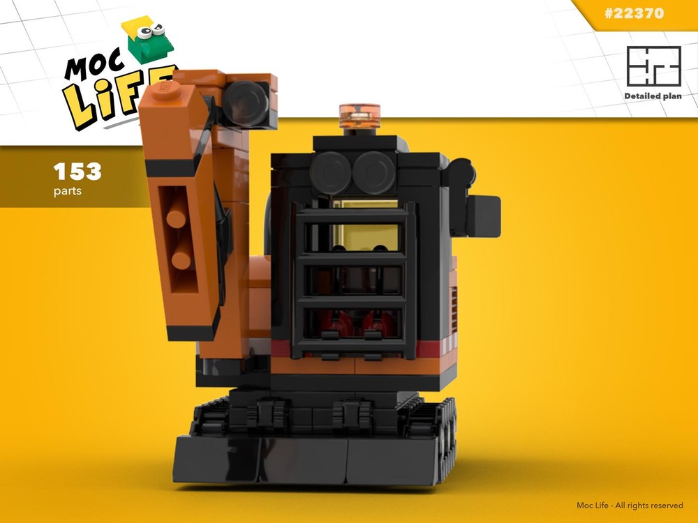 LEGO MOC Kubota hydraulic hammer by MocLife | Rebrickable - Build with LEGO