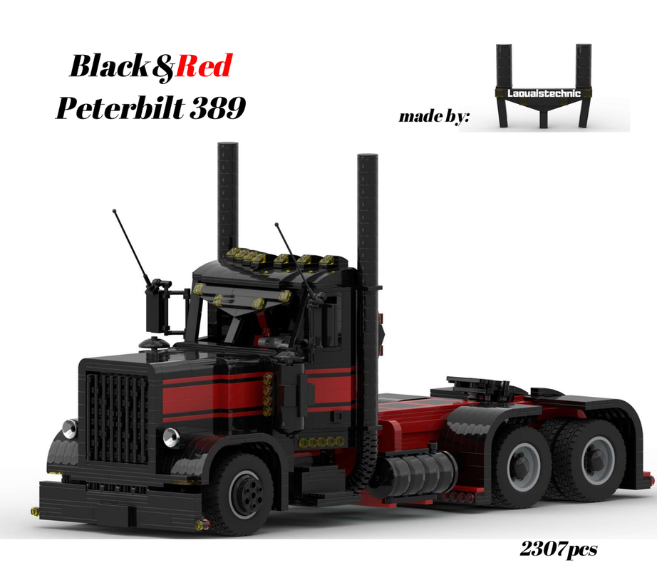 Black Peterbilt Semi Truck
