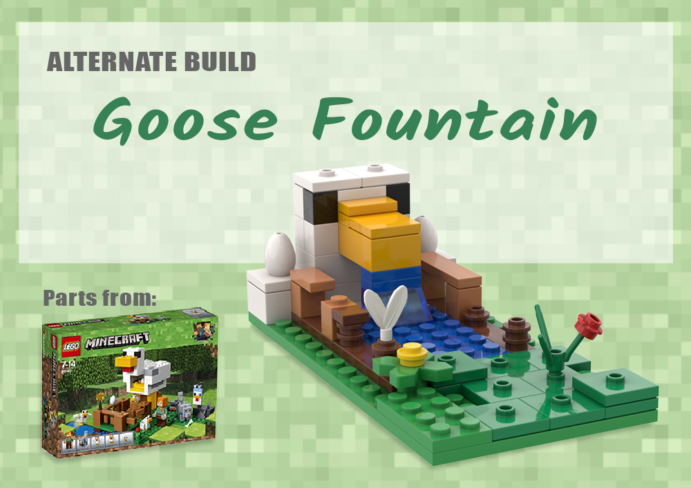 LEGO MOC Goose Fountain by Discordia | Rebrickable - Build with LEGO
