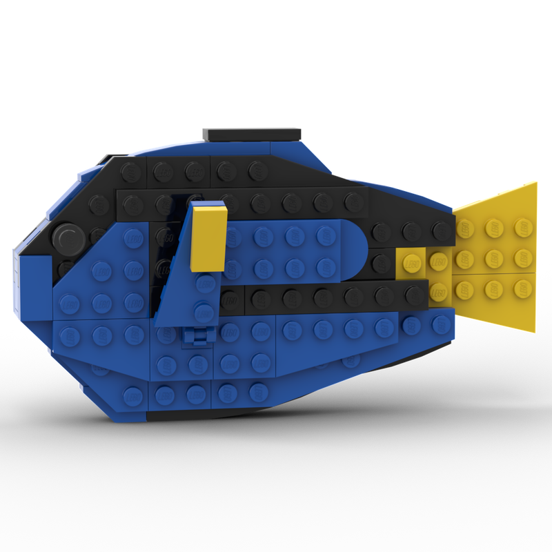 LEGO MOC Royal Blue Tang by yodakya | Rebrickable - Build with LEGO