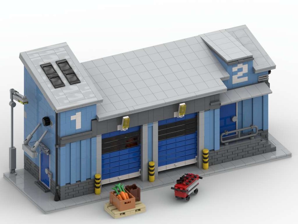 LEGO MOC Harbour Storage Shed / Train Shed / Industrial Warehouse ...
