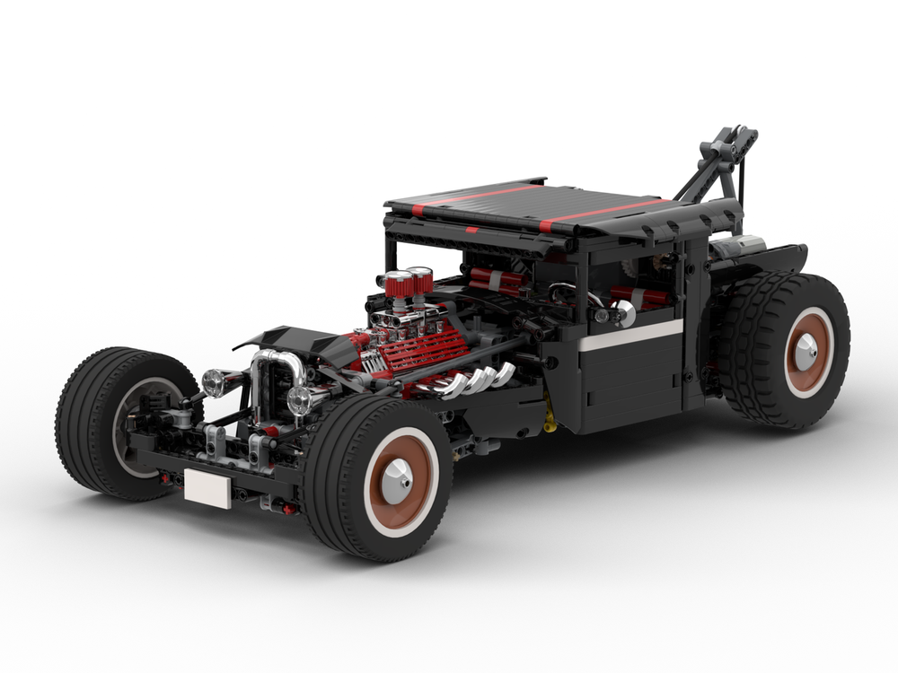 LEGO MOC RC Hotrod by Steelman14a | Rebrickable - Build with LEGO