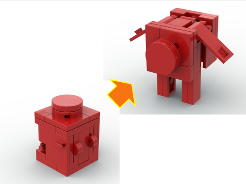 LEGO MOC 1x1 Brickformer (Red) by theorangebrick | Rebrickable - Build ...