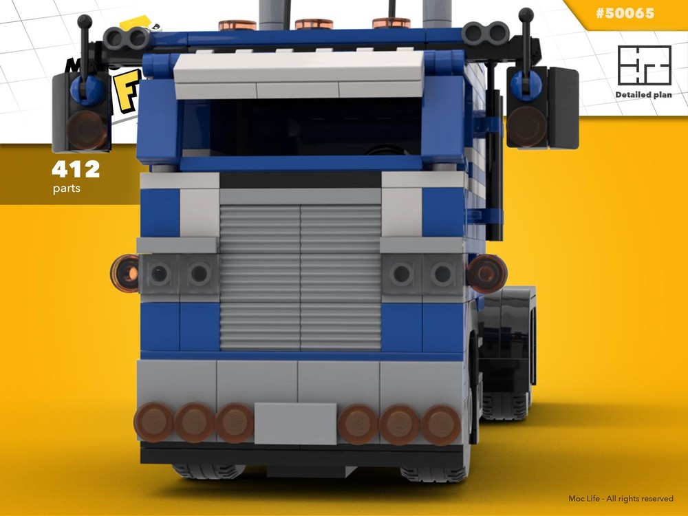 LEGO MOC Custom Freightliner cabover by MocLife | Rebrickable - Build ...