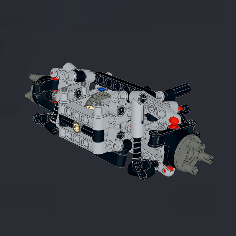 LEGO MOC Front axle with caster by fuwlz | Rebrickable - Build with LEGO