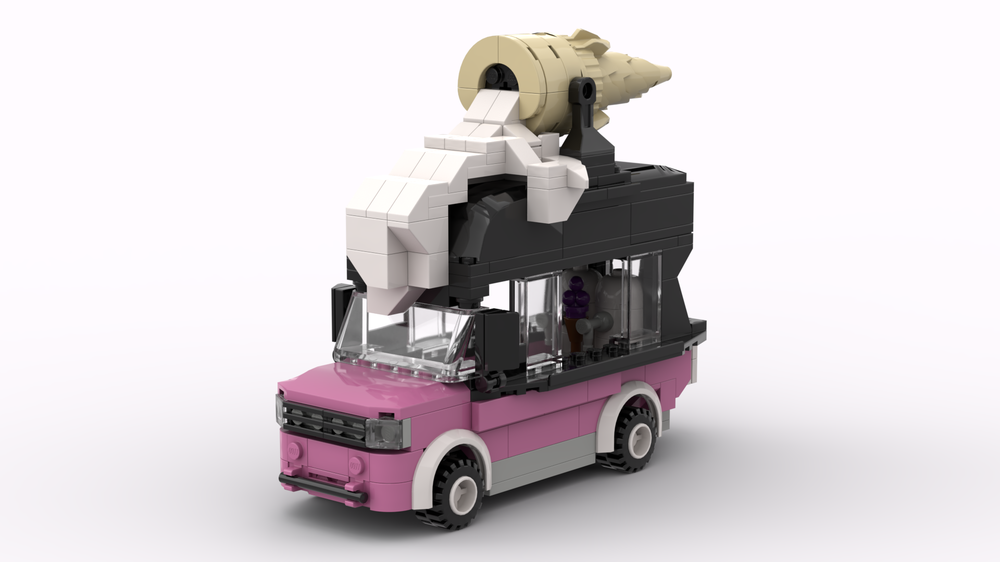 LEGO MOC Melted Ice Cream Truck by Cabbageface | Rebrickable - Build ...