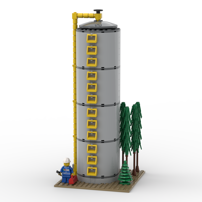 LEGO MOC Industrial Silo / Storage Tank by Ben_Stephenson | Rebrickable ...