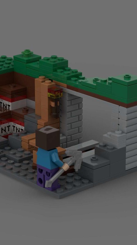 LEGO MOC Mine entrance minecraft by cod1 | Rebrickable - Build with LEGO