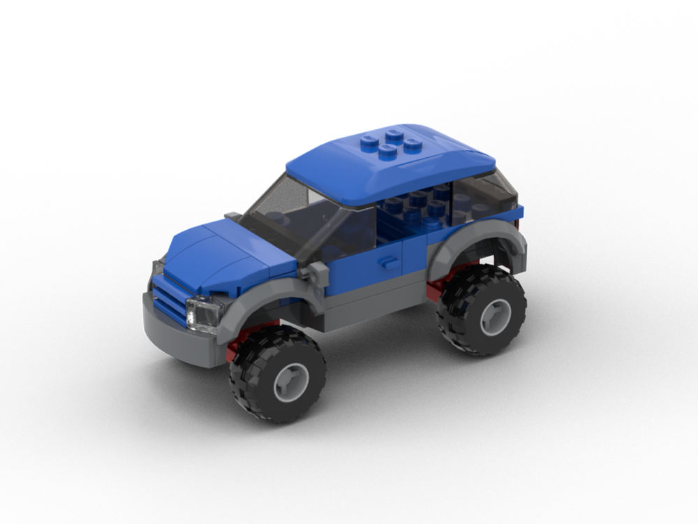 LEGO MOC 4X4 Blue with suspension by thombricks | Rebrickable - Build ...