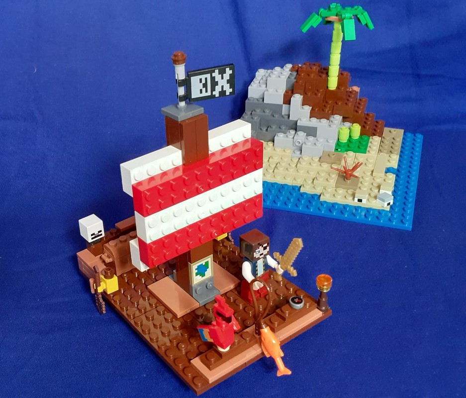 LEGO MOC Island and Pirate Raft by BlackbirdB51 | Rebrickable - Build ...