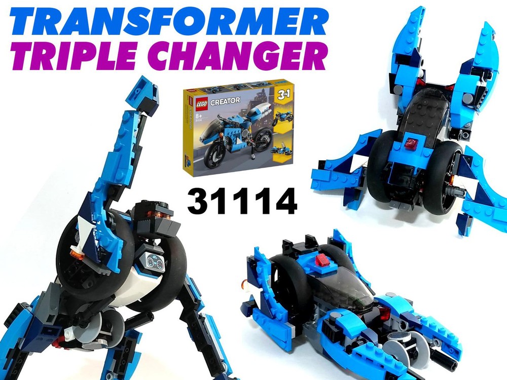 LEGO MOC Transformer Triple Changer from LEGO Creator 31114: Superbike ...