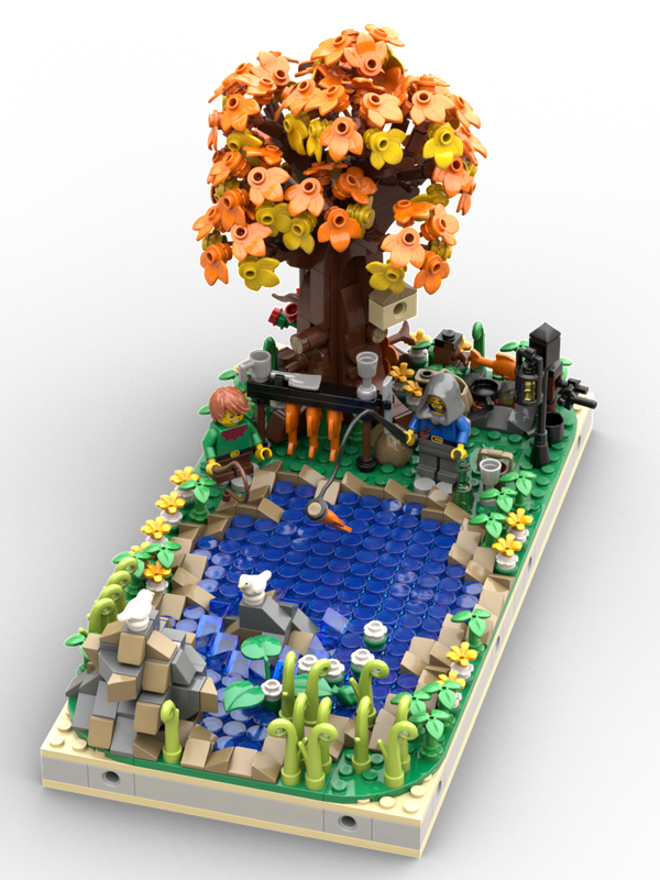 LEGO MOC Medieval fishing by the pond by dariusdrum | Rebrickable ...