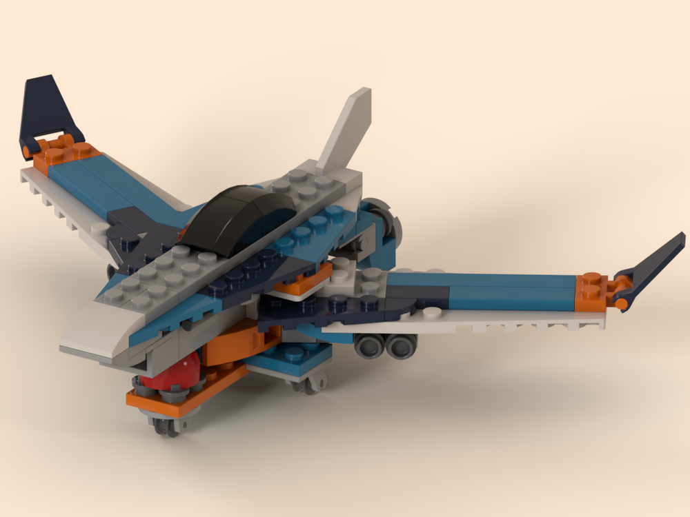 LEGO MOC Stealth jet (31099) by kopaka | Rebrickable - Build with LEGO