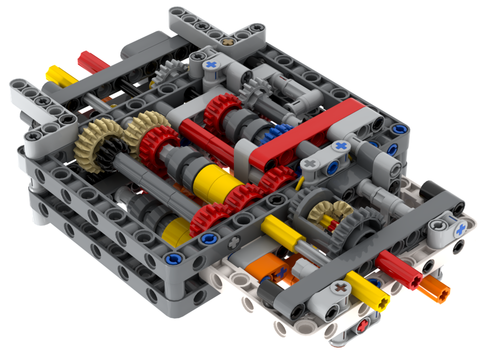 LEGO MOC R,N,1-8 Sequential Gearbox with Central Differential by ...
