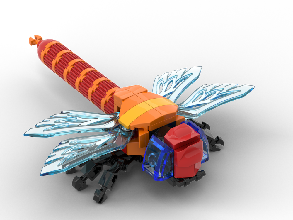 LEGO MOC Red Dragonfly by Brickjester | Rebrickable - Build with LEGO