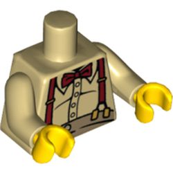 LEGO PART 973c26h01pr2320 Torso Button Shirt over Pot Belly with Dark ...