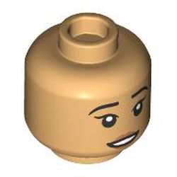 LEGO PART 3626cpr3963 Minifig Head Cho Chang, Medium Nougat Lips, Sad ...