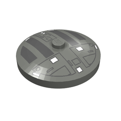 LEGO PART 3960pr9977 Dish 4 x 4 Inverted [Radar] with TIE Hatch Print ...