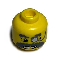 LEGO PART 3626cpr0696 Minifig Head Explorer, Monocle on Chain and Bushy ...