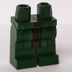 LEGO PART 970c35pr1577 Hips and Dark Green Legs with Robe with Bright ...