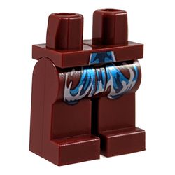 LEGO PART 970c10pr9903 Hips and Dark Red Legs with Blue and White Water ...